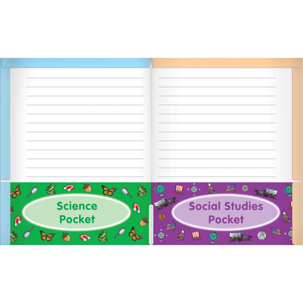 All-In-One Subjects 4-Pocket Folders - Set of 12