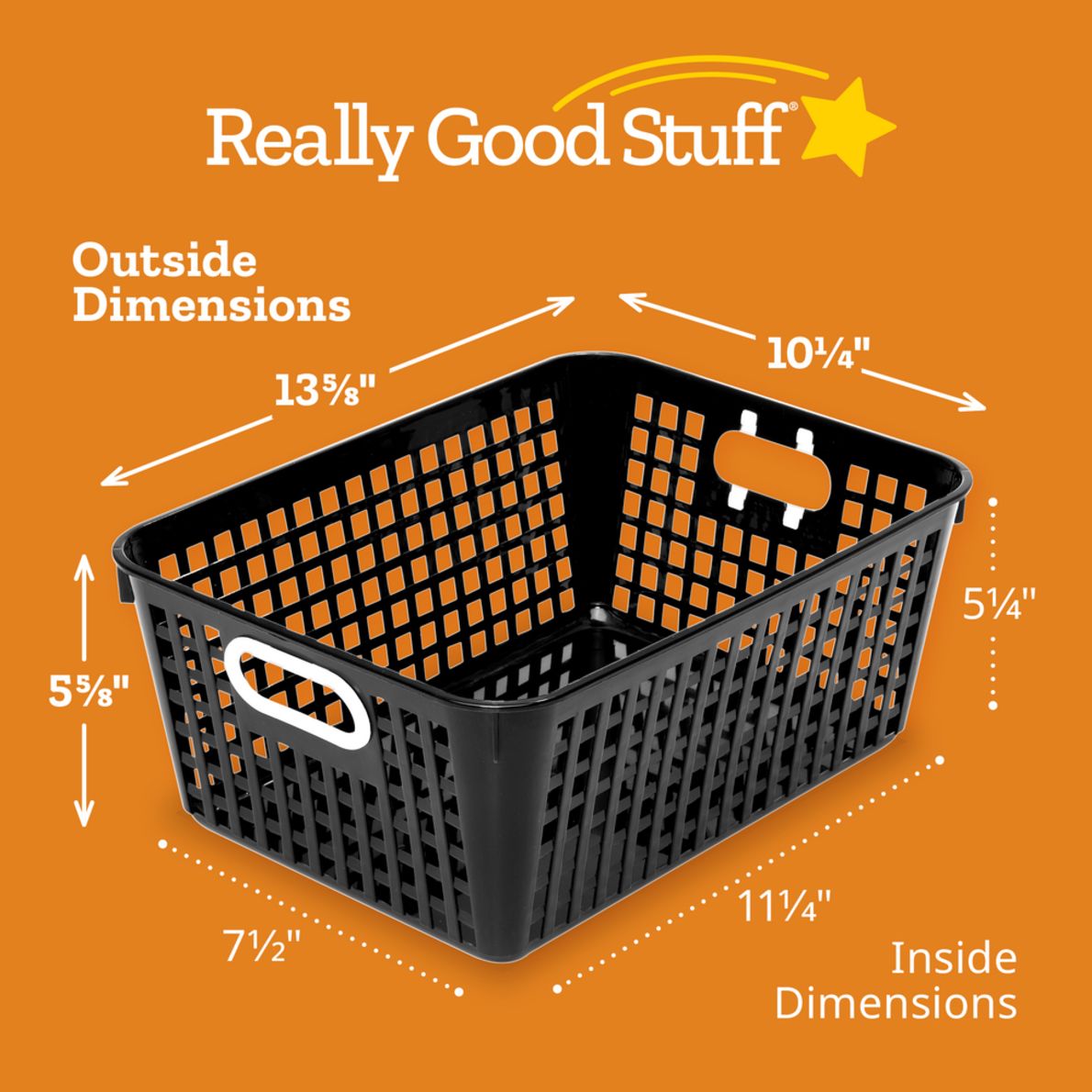 Really Good Stuff® Book Baskets - Large Rectangle - 12 baskets