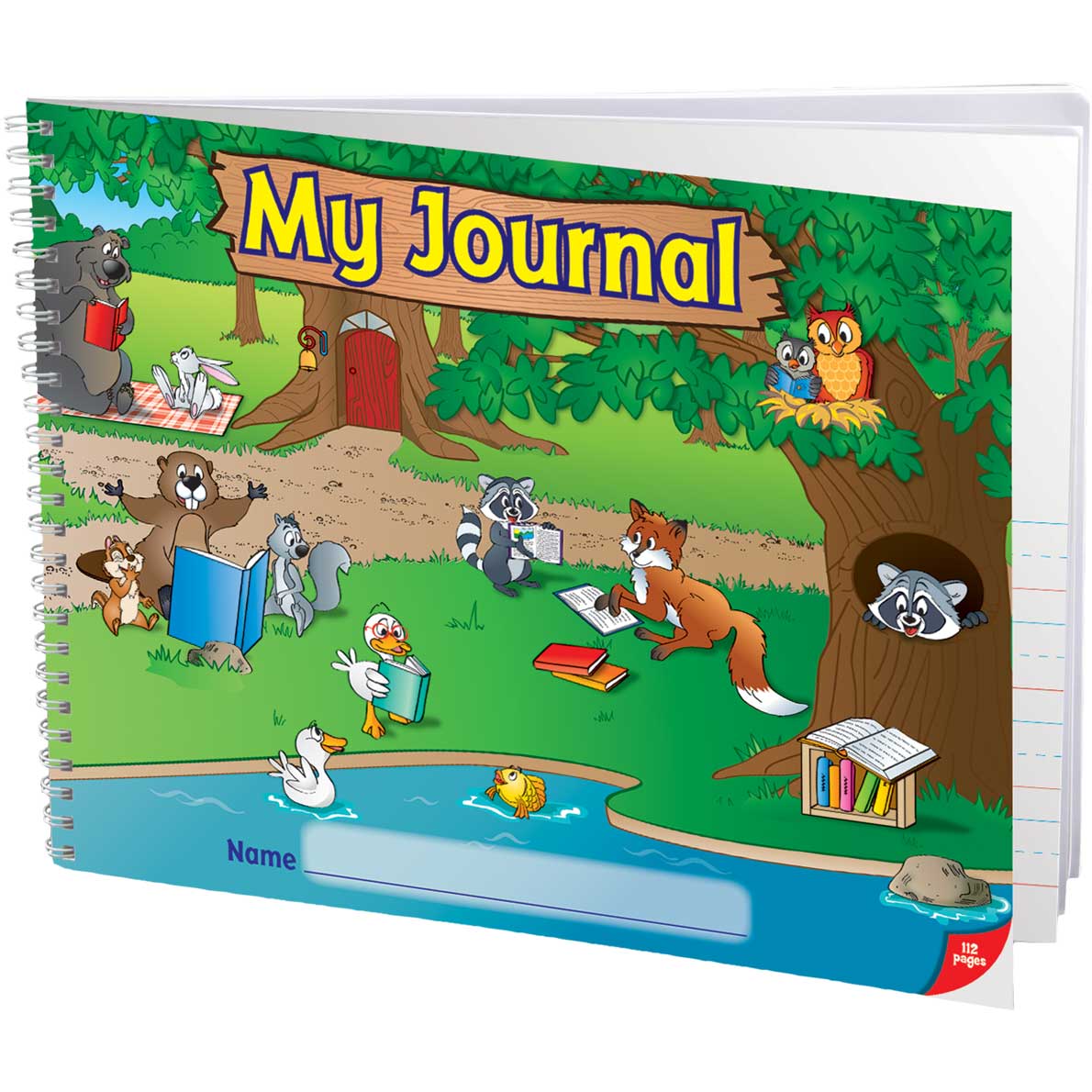 Spiral Landscape Draw And Write Journals (Forest Friends) - 56 Pages