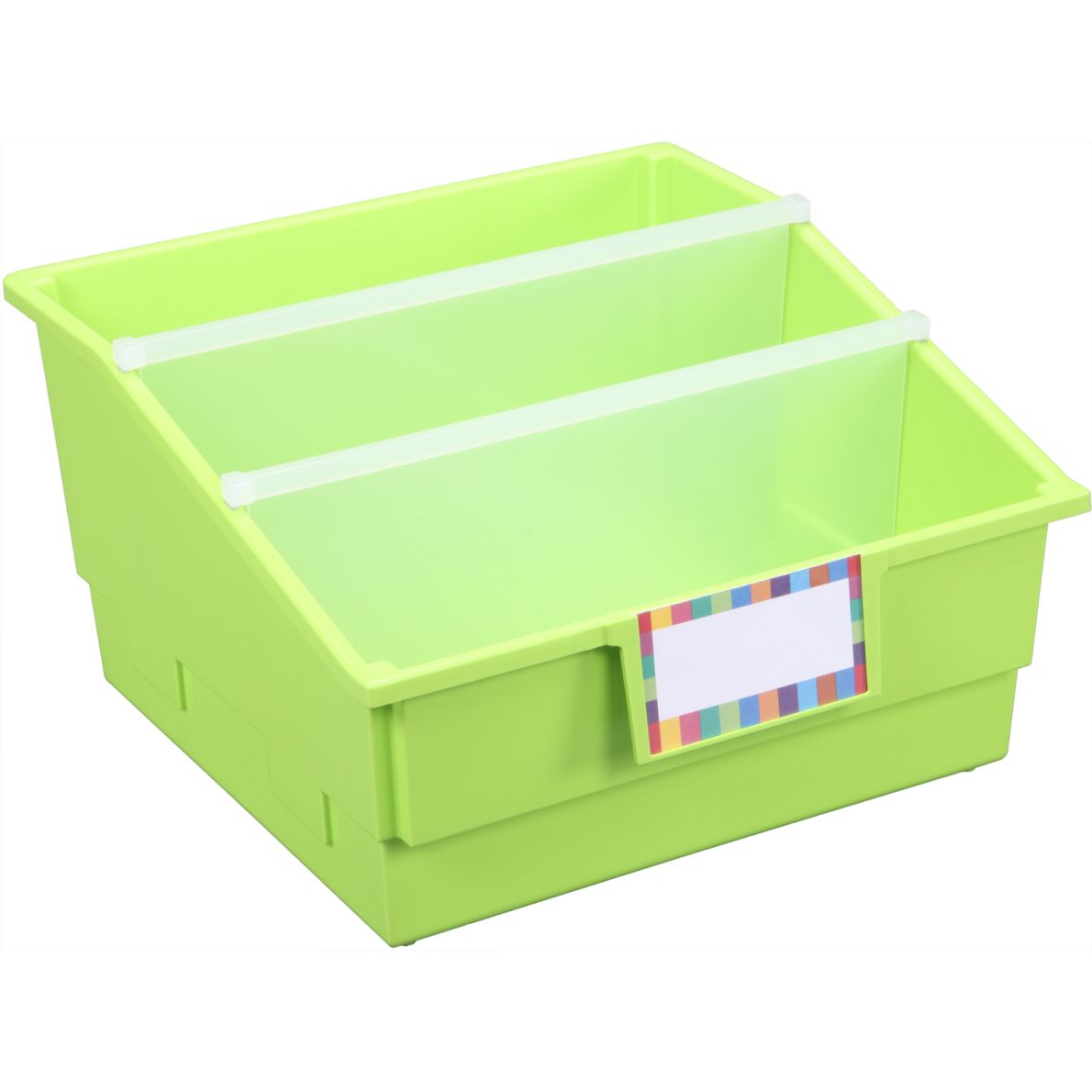 12-Pack Single-Color Picture Book Classroom Library Bins™ With Dividers