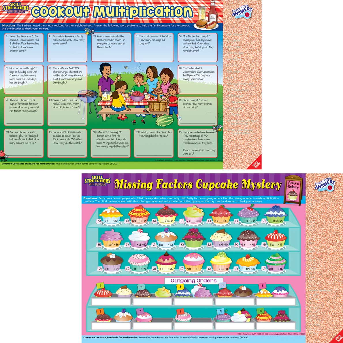 Skill Stretchers With Decoders™ Kit: Grade 3 Math - Set 2