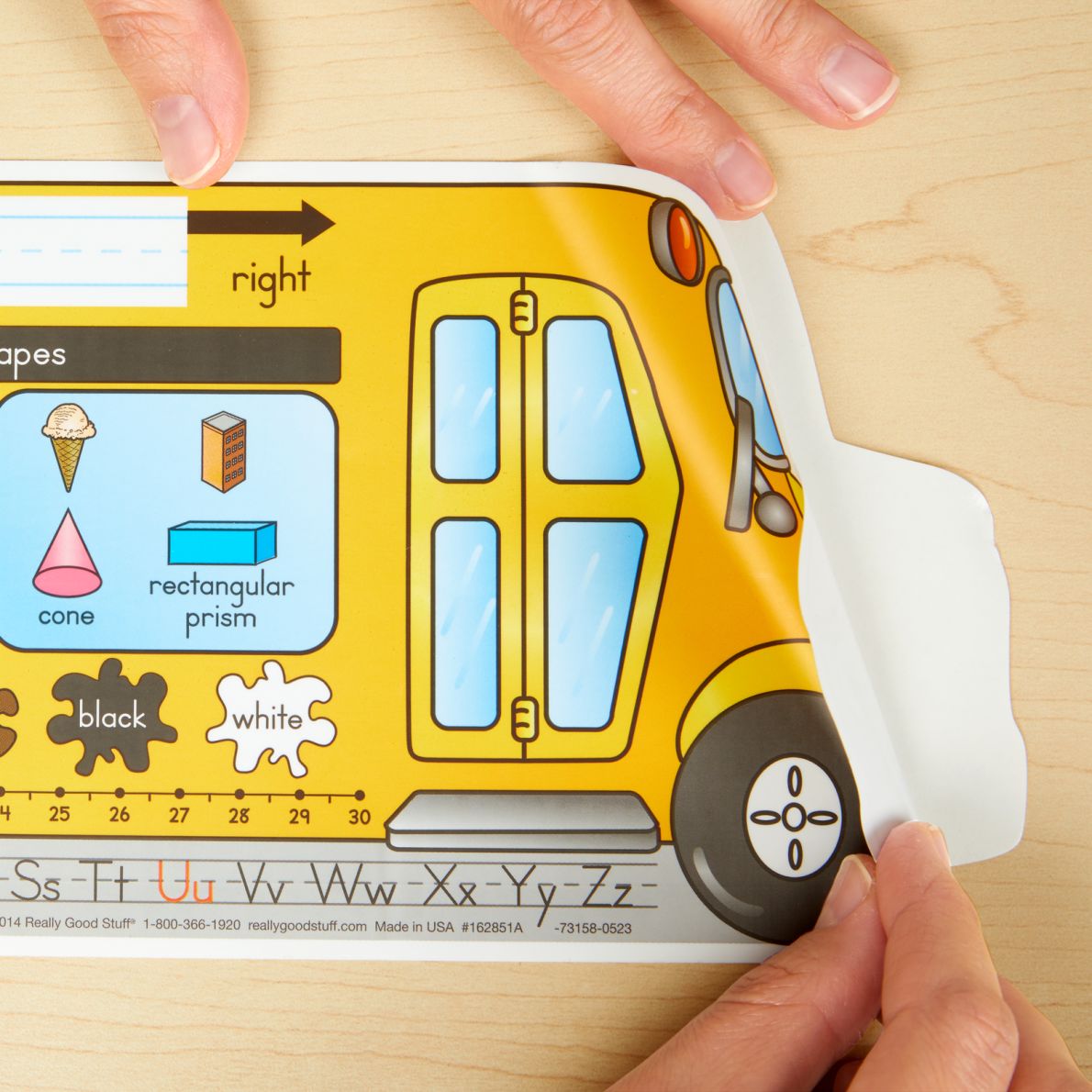 Zaner-Bloser Bus Shaped Self-Adhesive Vinyl Desktop Helpers™ - Set Of 24