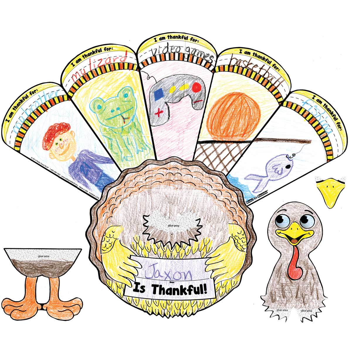 Ready-To-Decorate® I Am Thankful 3-D Turkeys