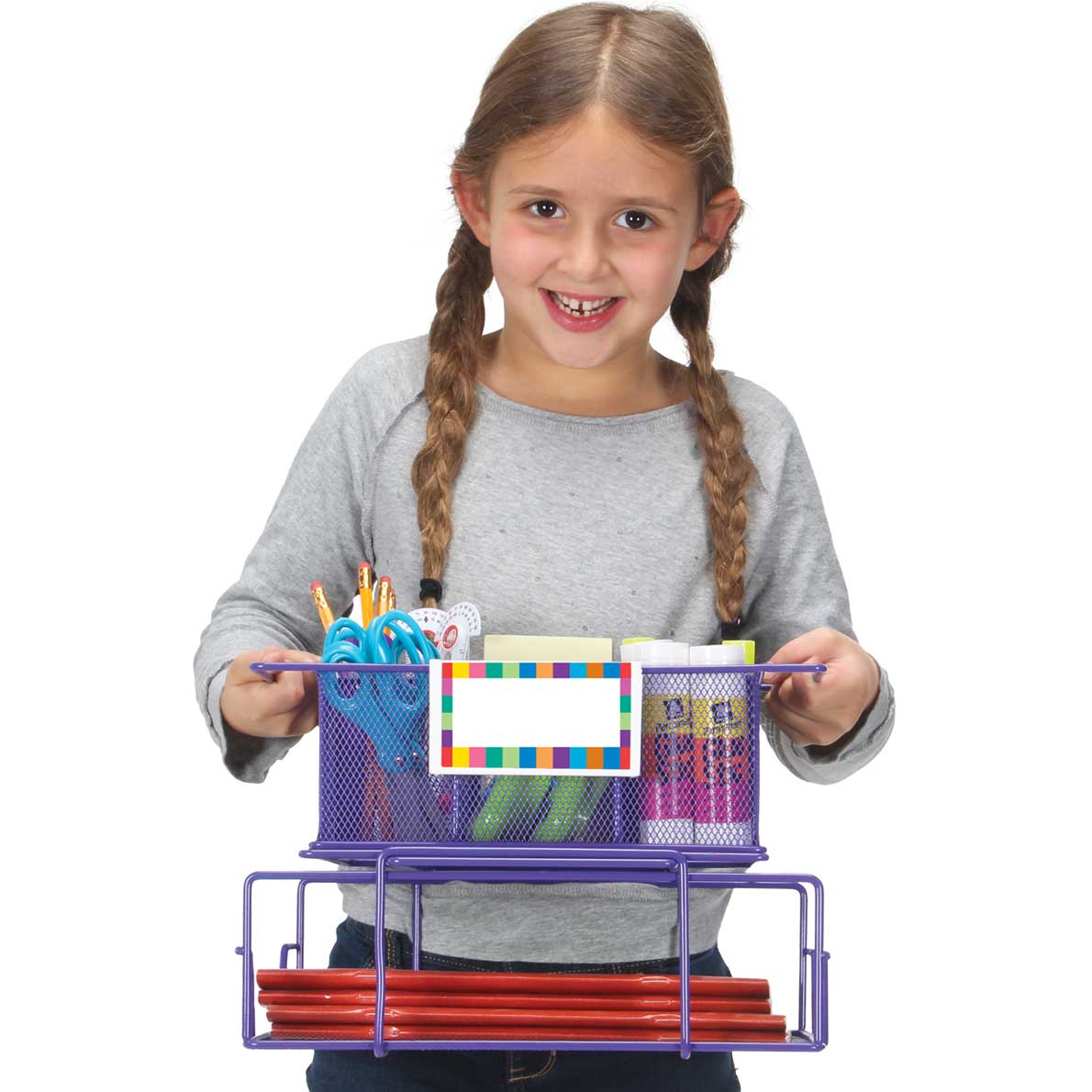 Wire Works Group Materials Caddies™ With Label Holders - Set Of 6