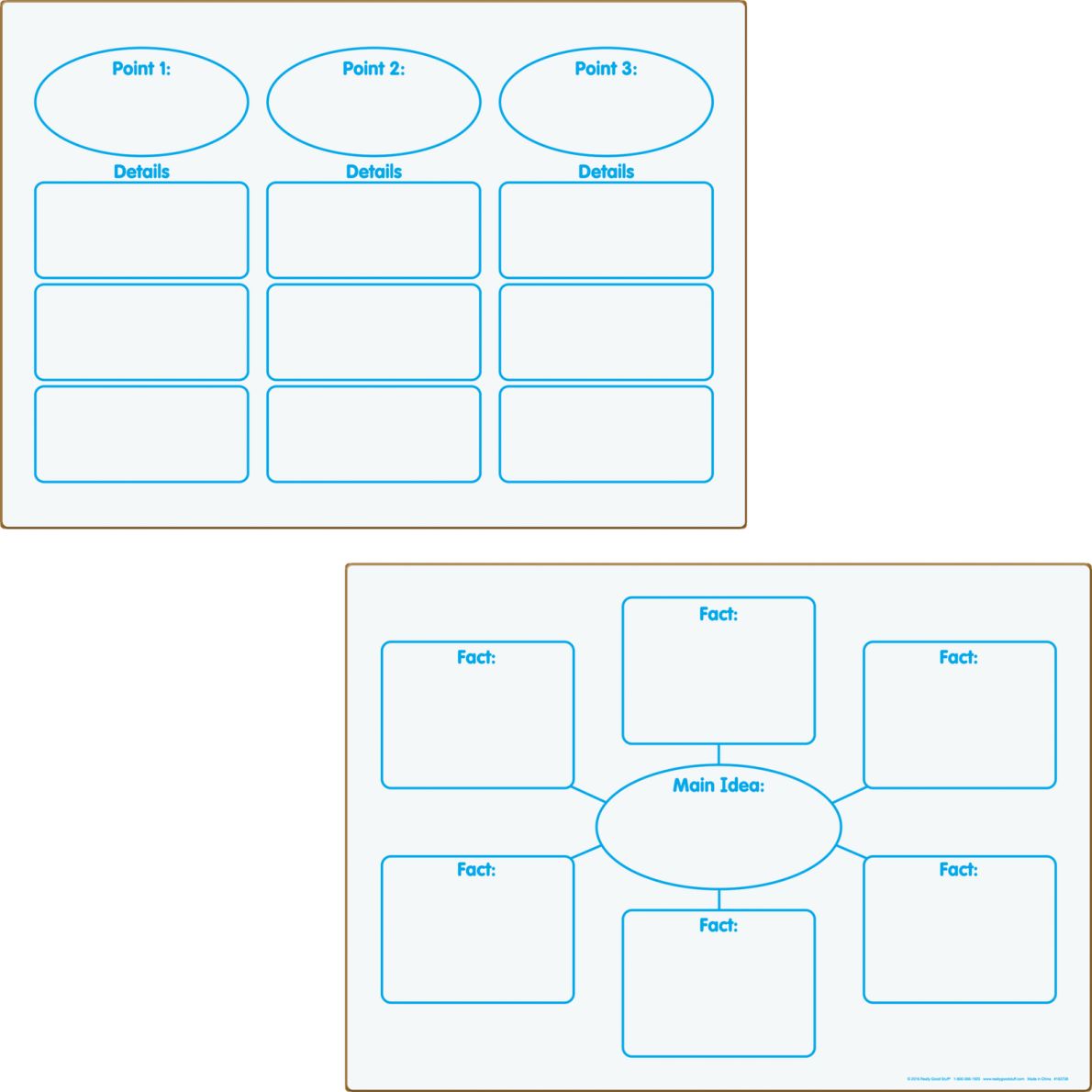 Really Good Stuff® Writing Graphic Organizers Dry Erase Boards - Set of 3