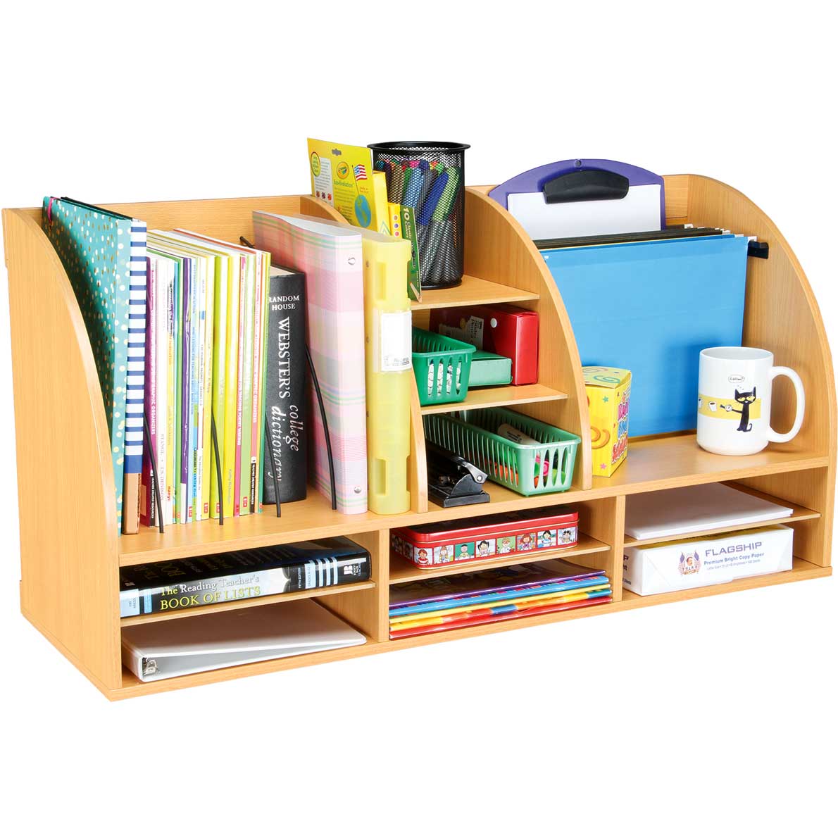 Teacher's Desk Organizer With Dry Erase Board