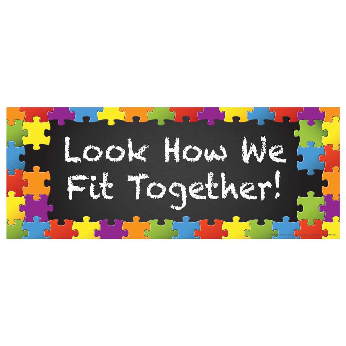 Really Good Stuff® Look How We Fit Together Bulletin Board Display