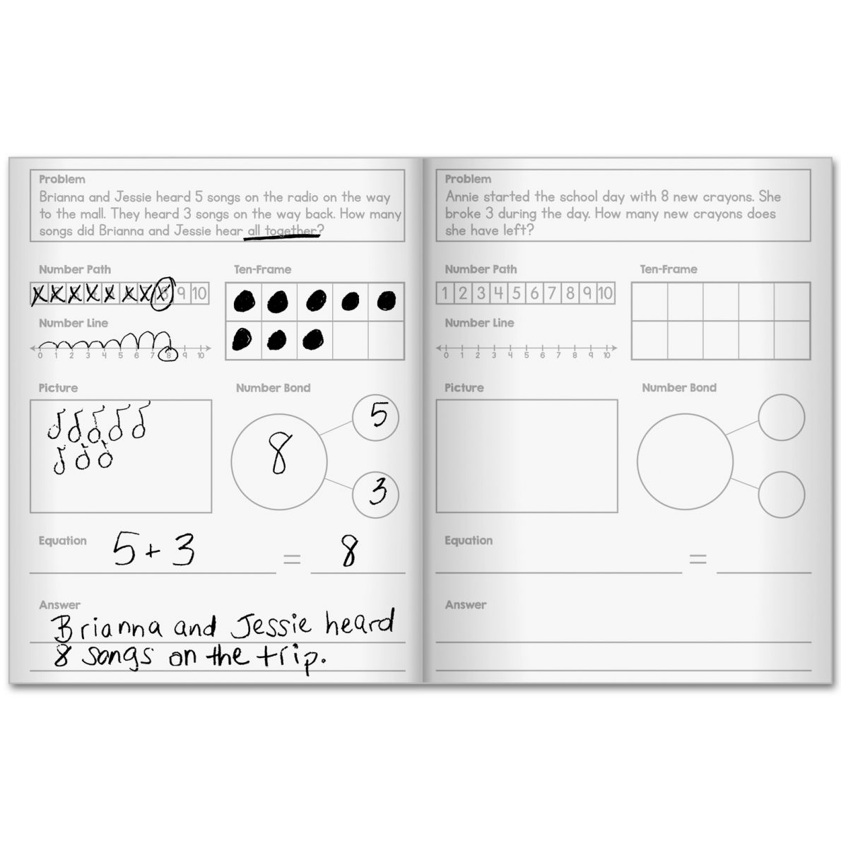 Scaffolded Math Journals - Addition And Subtraction Through 20 - 12 ...