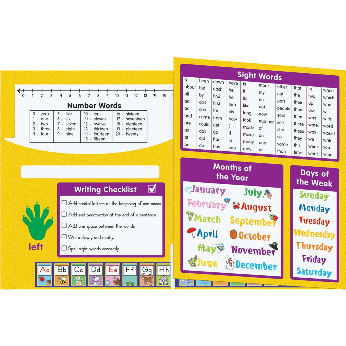 Homework Helper Tri-Fold 3-Pocket Folders - Primary