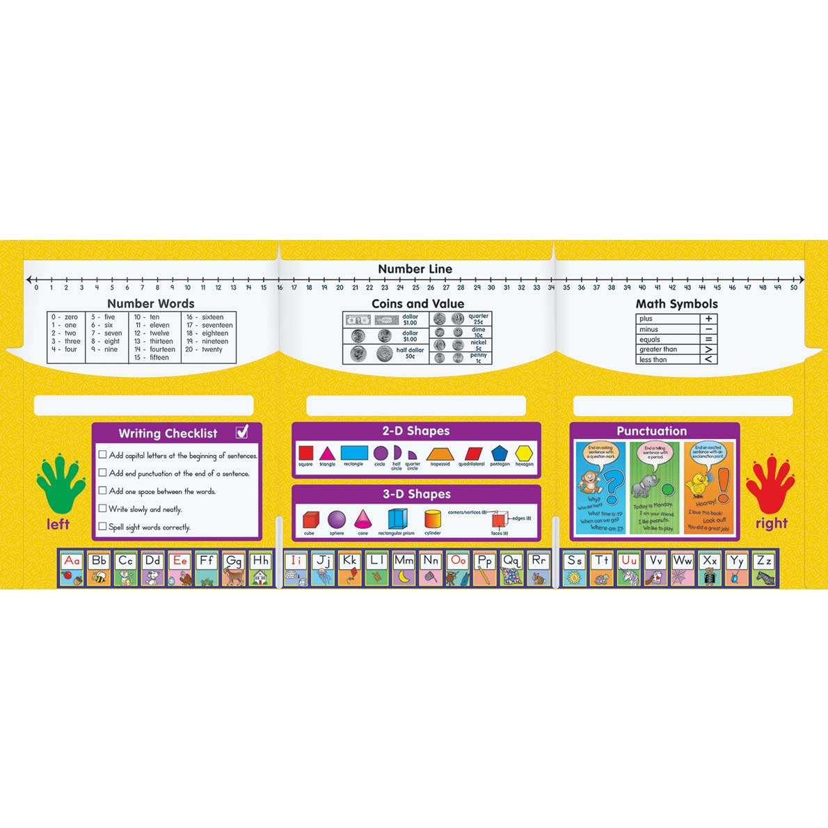 Homework Helper Tri-Fold 3-Pocket Folders - Primary