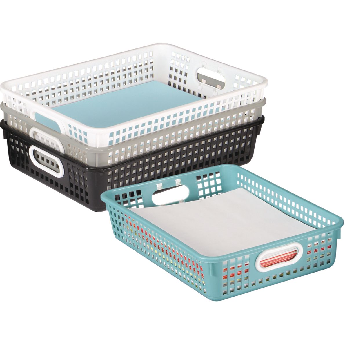 Classroom Paper Baskets - Neutral Colors - 4 baskets