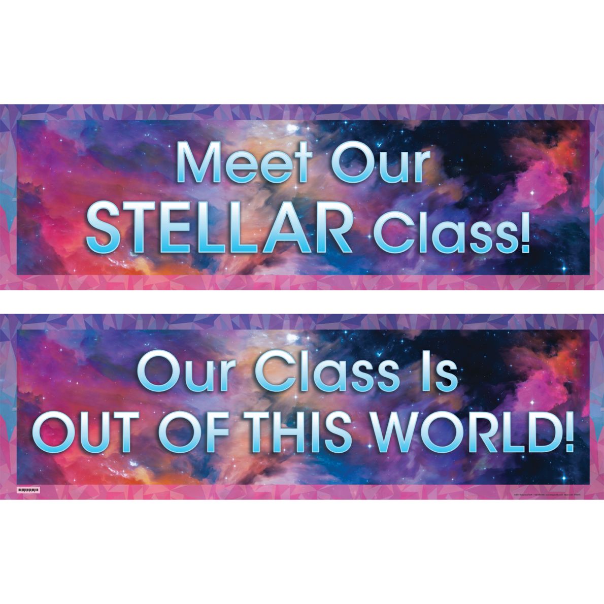 Ready-To-Decorate® Galaxy-Themed 3-D Bulletin Board Kit - 1 banner, 24 ...