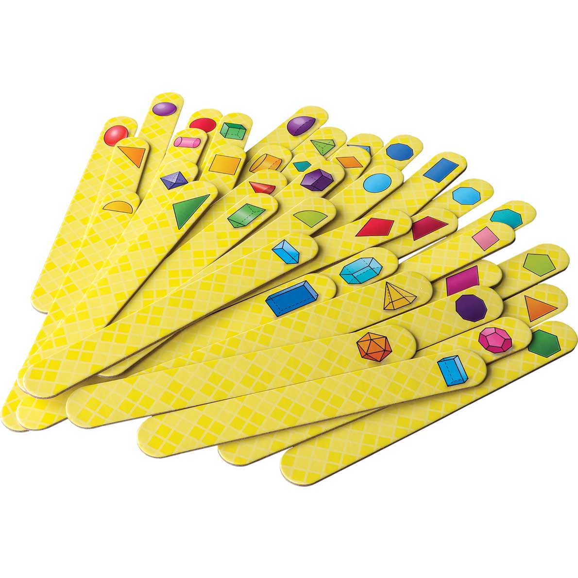 Sorting Sticks - 2-D And 3-D Shapes