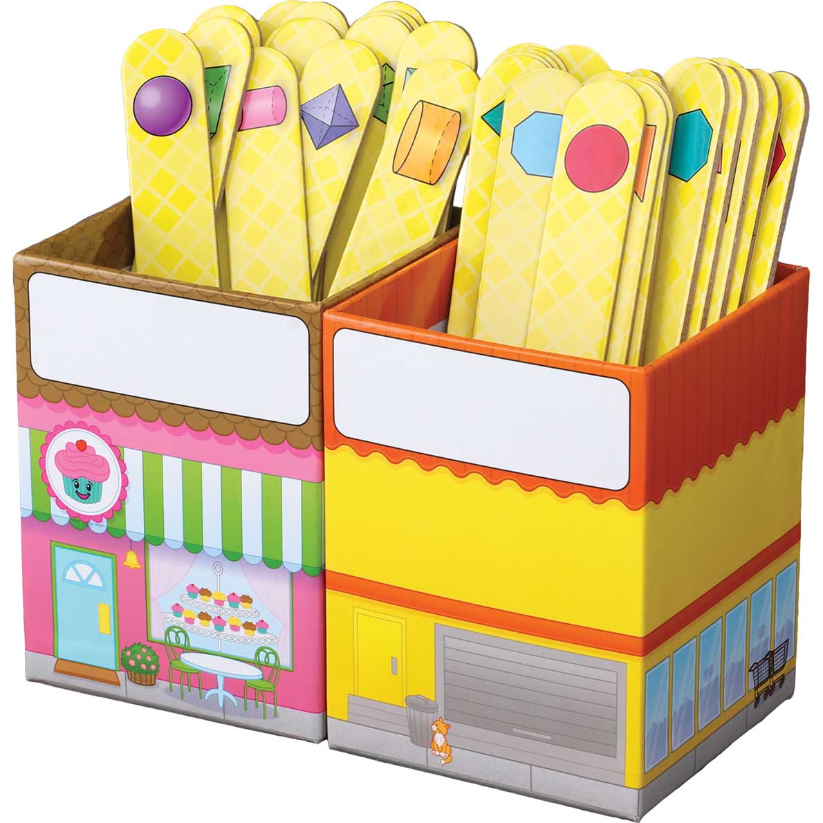 Sorting Sticks - 2-D And 3-D Shapes