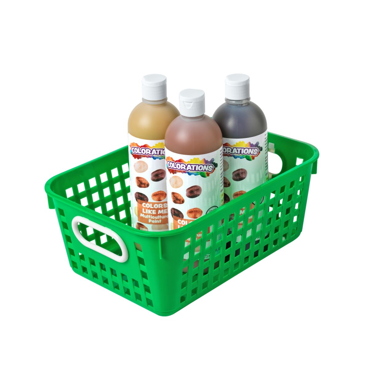 Medium Rectangle Book Baskets - 12-Pack Rainbow