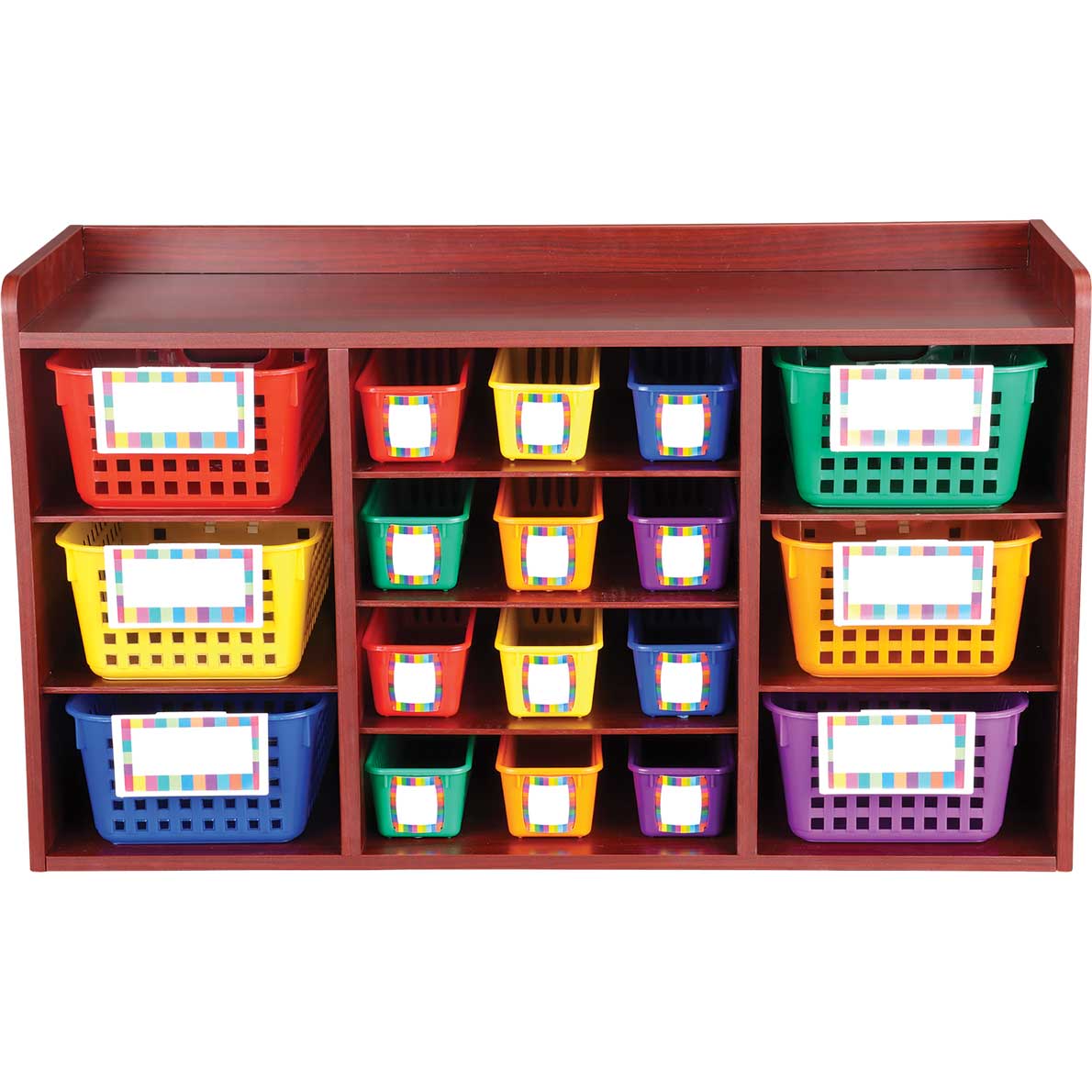 Teacher Materials Organizer With Baskets - 1 organizer, 18 baskets