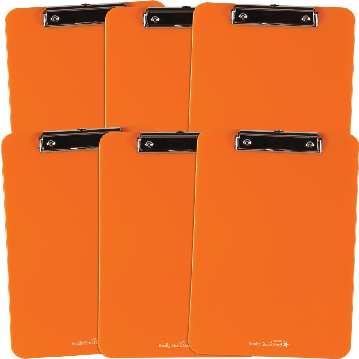 Group-Color Plastic Clipboards - Single Color - 6 clipboards