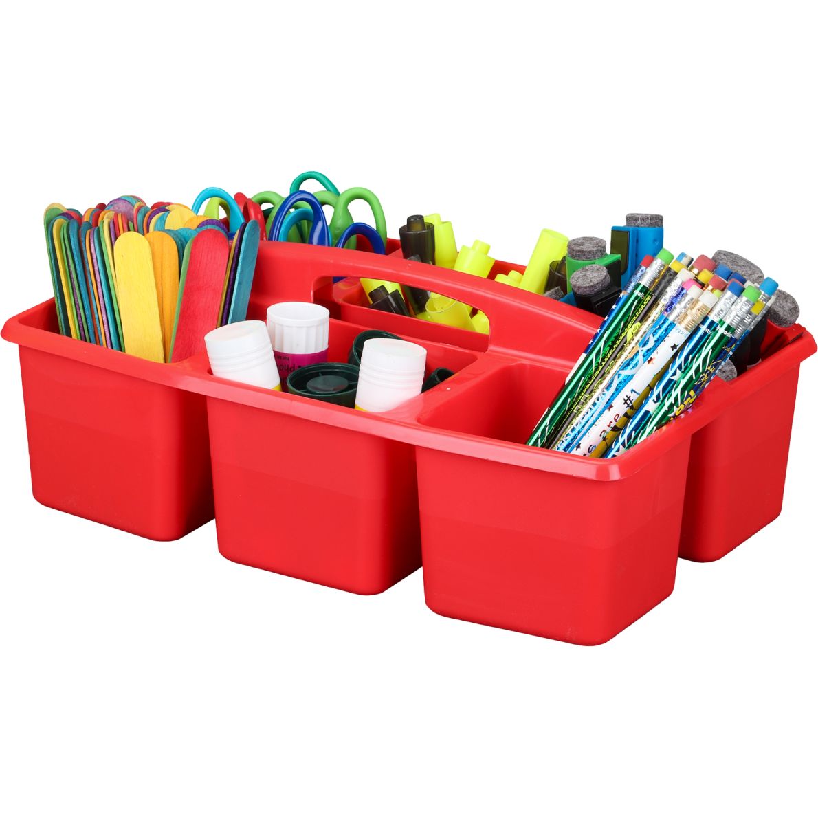 Six-Equal-Compartment Caddies - Single-Color Set Of 12