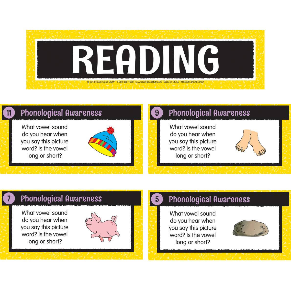 Reading Center Work Office Cards - Grade 1 - 30 cards