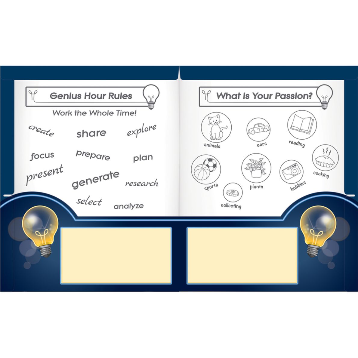 Genius Hour 2-Pocket Folders - 12 folders