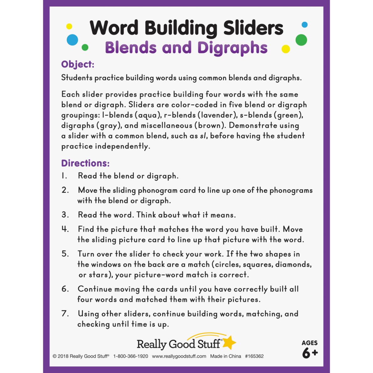 Word Building Sliders: Blends and Digraphs - 27 sliders
