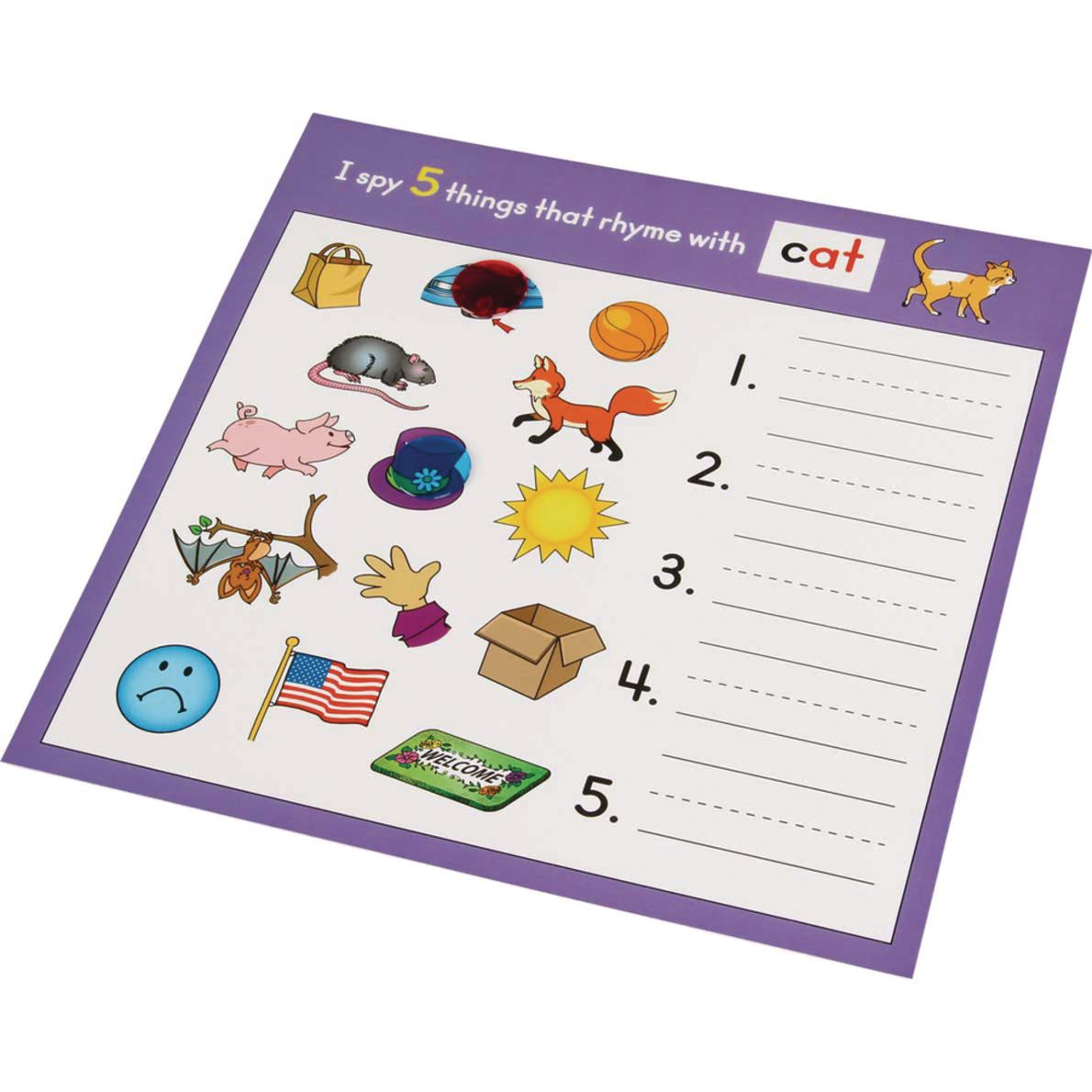 Really Good Stuff® Find The Rhyme Game - 24 puzzles