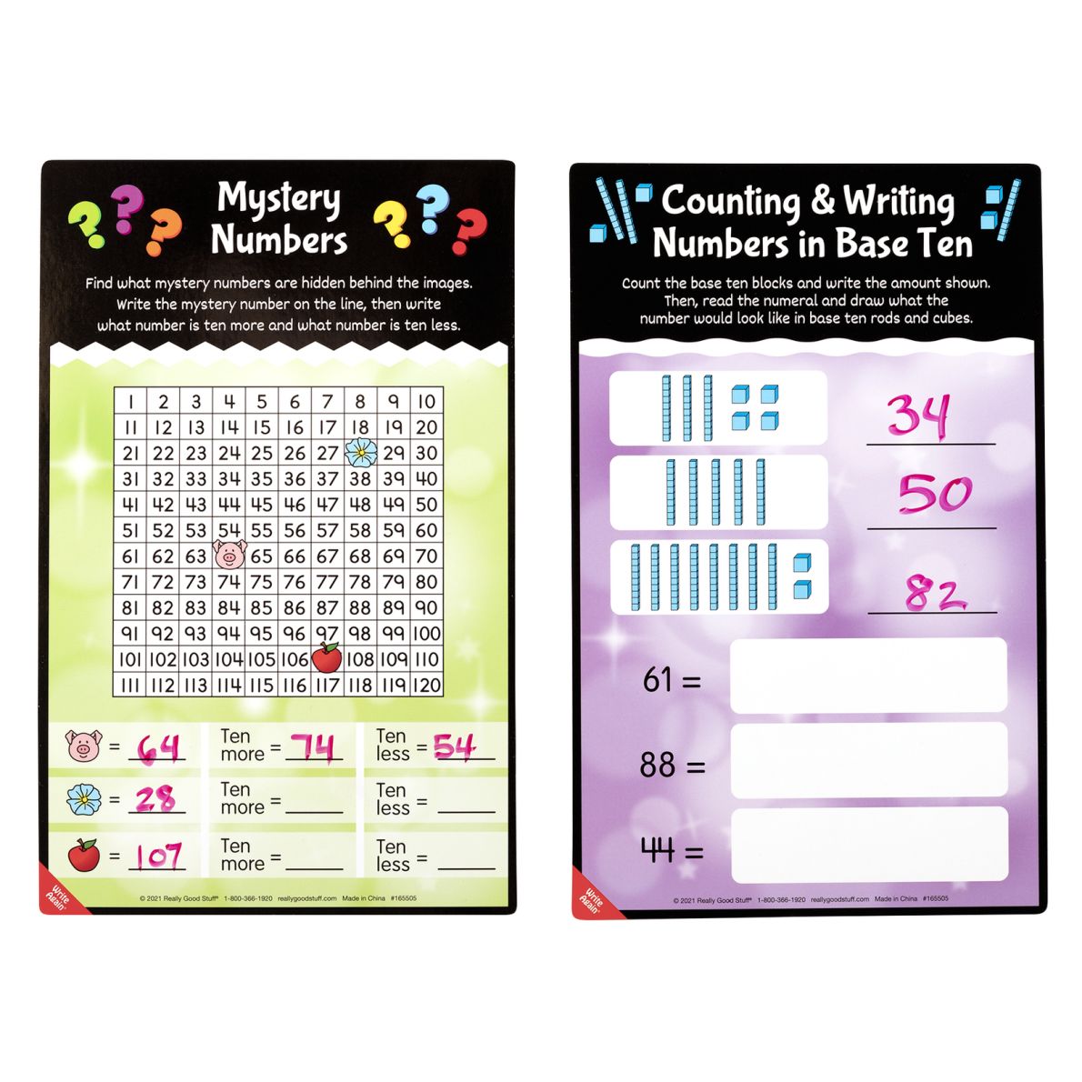 Place Value to 120 Math Mats