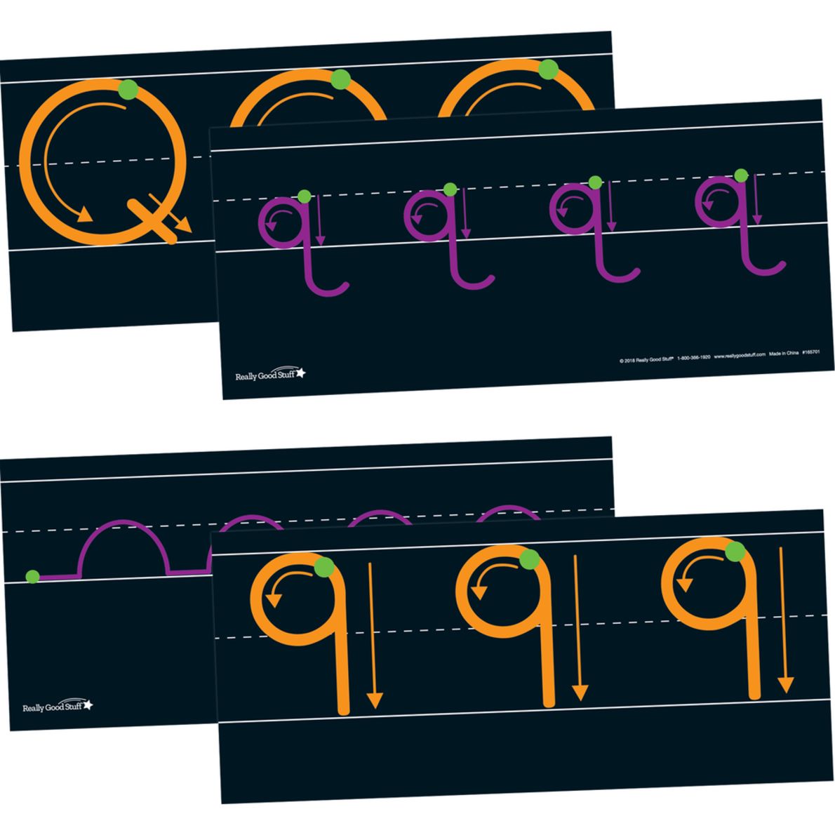 Really Good Stuff® Letter And Number Formation Cards - 37 cards