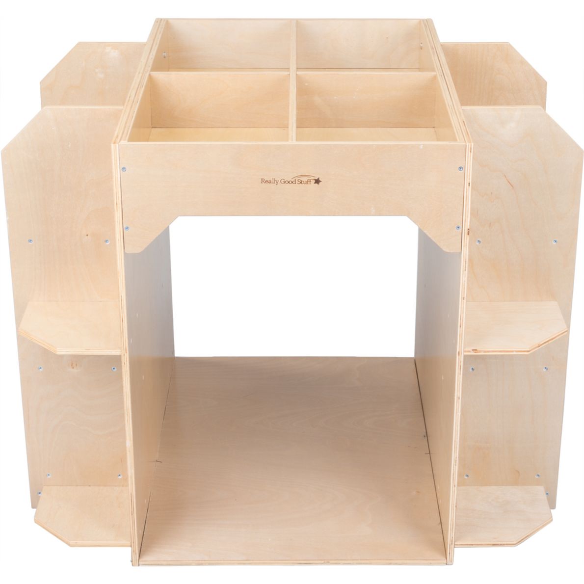 Library Island With Reading Cove - 1 wooden bookshelf