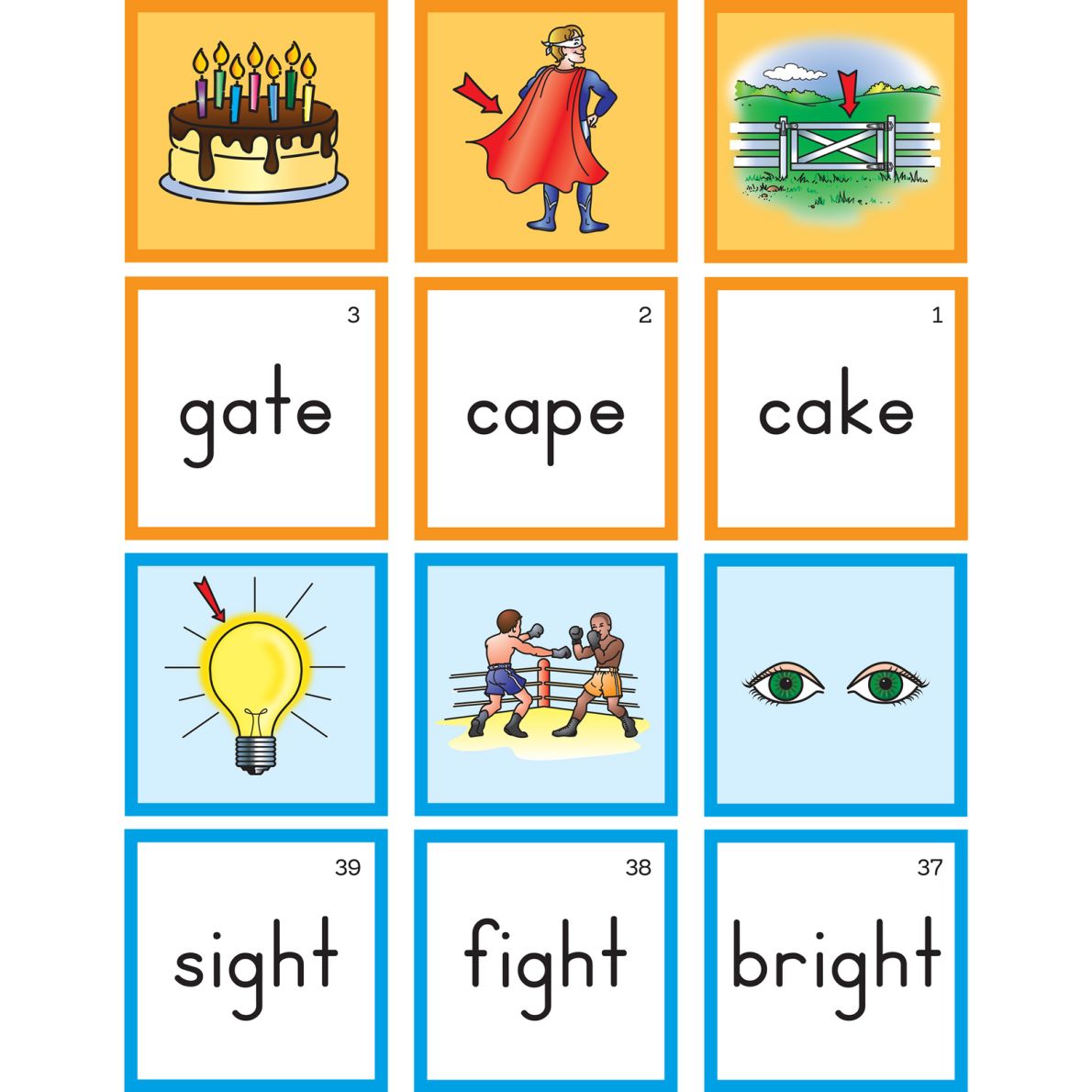 Really Good Stuff® Tap and Blend Long Vowel Cards - 168 cards