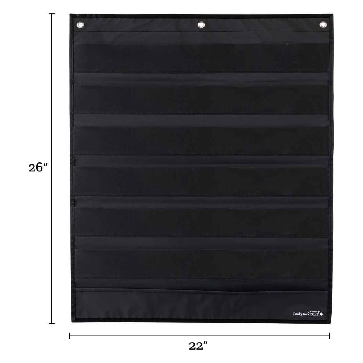 Medium Rectangle Pocket Chart Black - 1 pocket chart