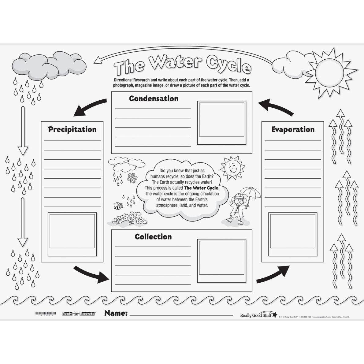 Ready-To-Decorate® The Water Cycle Posters - 24 posters