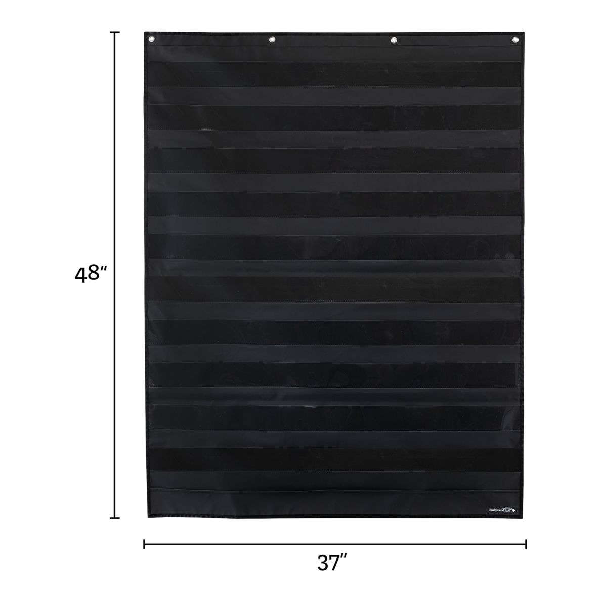 Large Rectangle Pocket Chart Black - 1 pocket chart