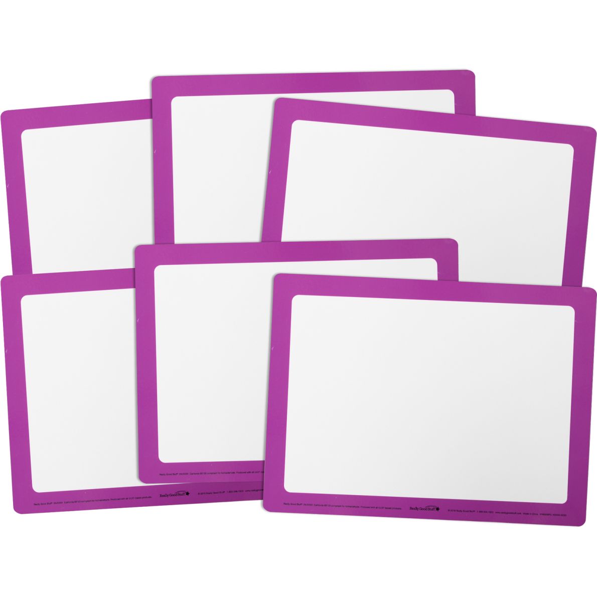 Dry Erase Boards – Set Of 6 – Single Color