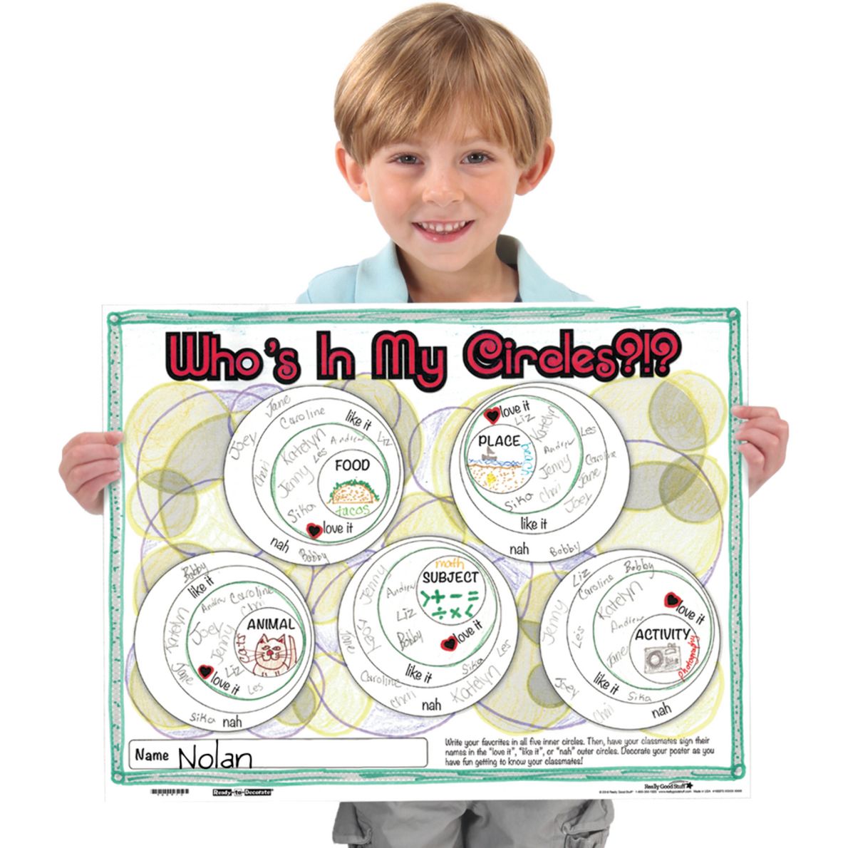 Ready-To-Decorate Whos In My Circles? Posters - 24 Posters