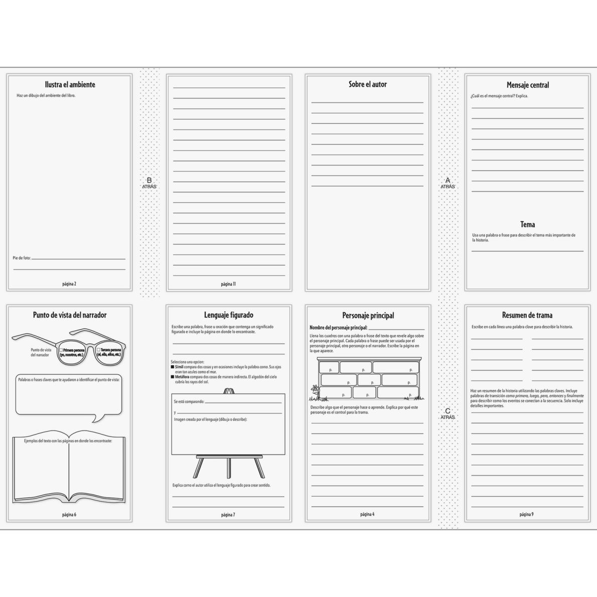 Ready-To-Decorate® Spanish Book Reports (Reporte del libro) - 24 booklets