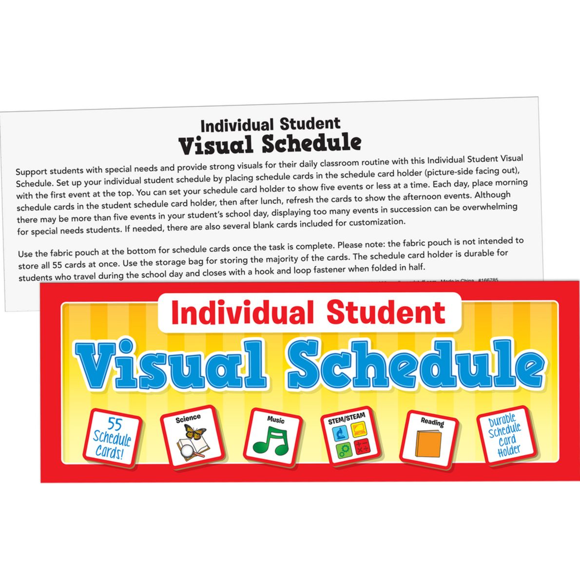 Really Good Stuff® Individual Student Visual Schedule - 1 holder, 55 cards
