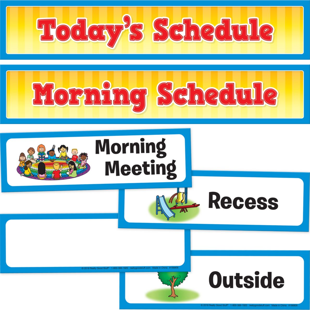 Whole-Class Visual Schedule Pocket Chart Refill Cards - 27 cards