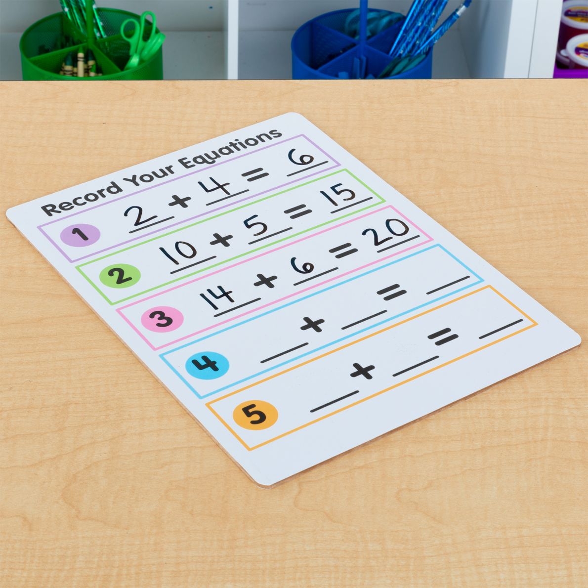 Math Facts Dry Erase Boards Addition And Subtraction Set Of 6