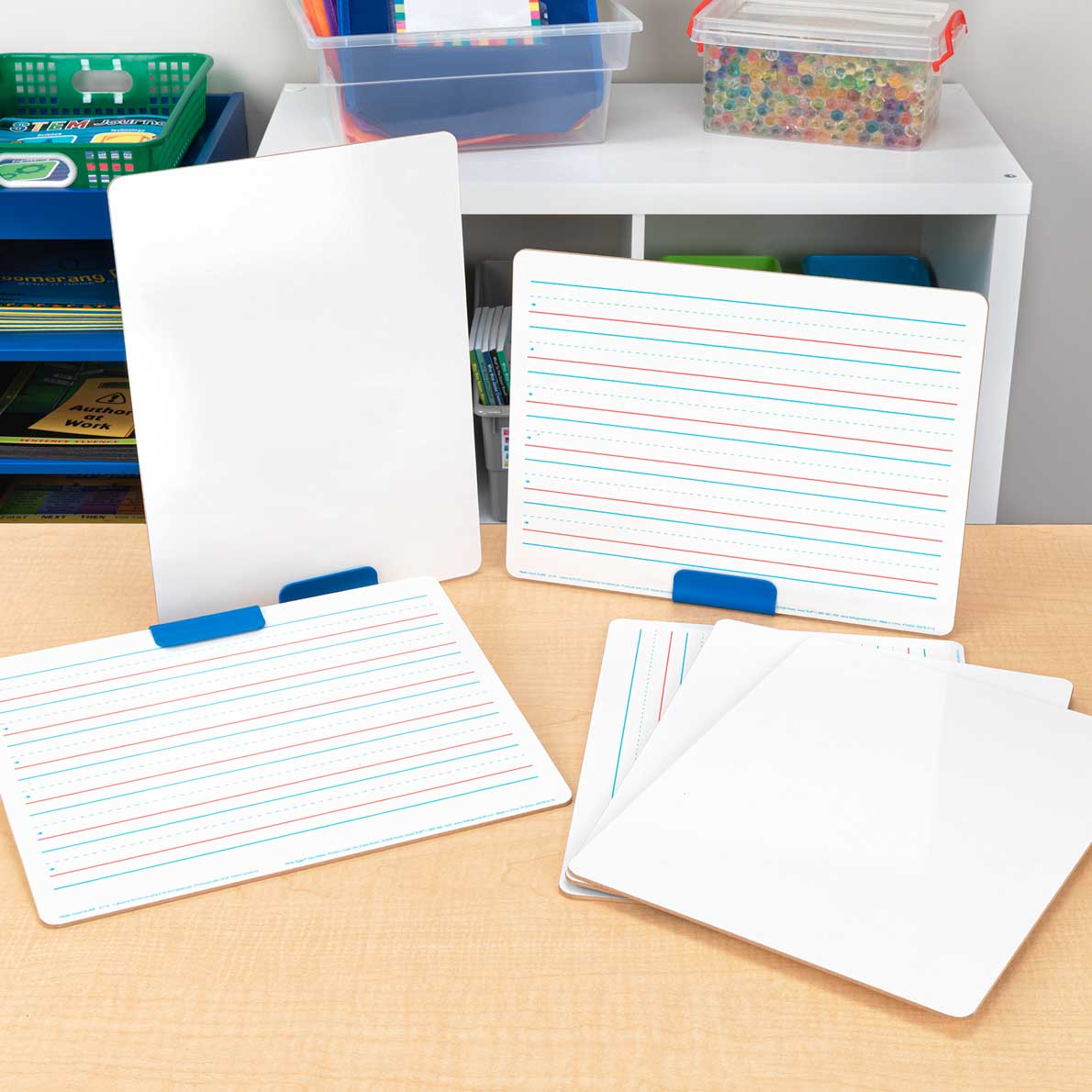 Really Good Stuff® Slant And Stand Whiteboard Kit - 6 stands, 6 boards