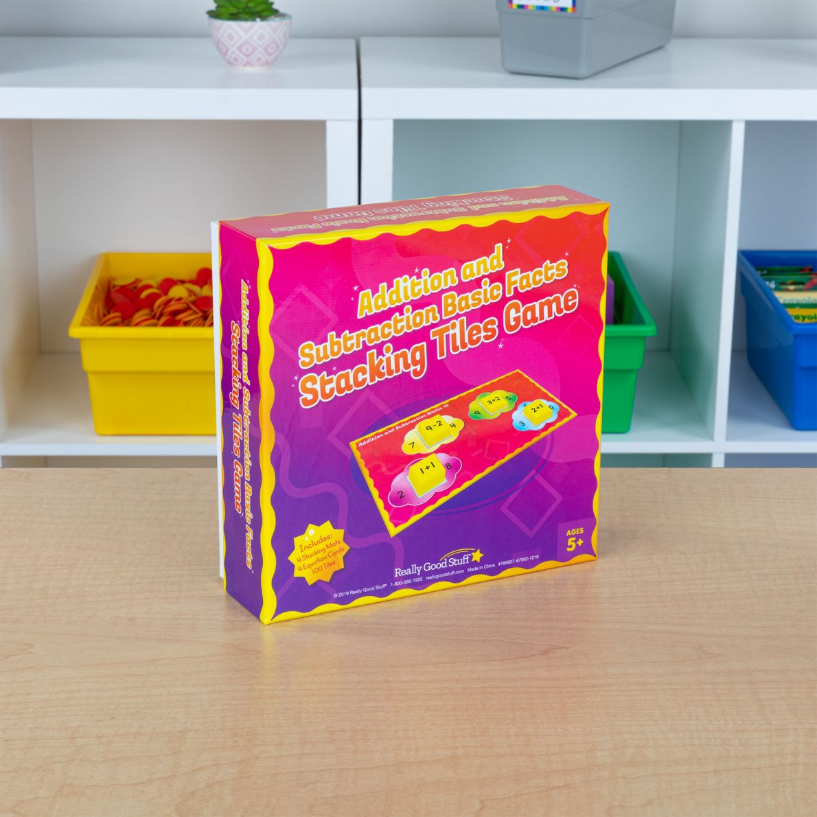 Addition And Subtraction Basic Facts Stacking Tiles Game - 1 game