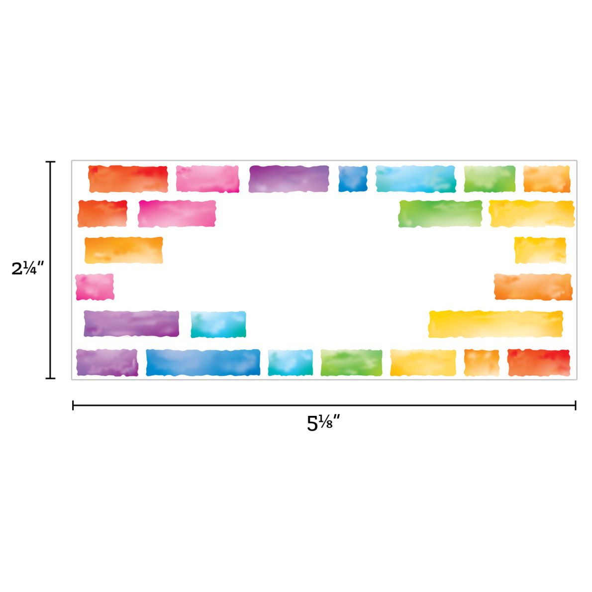 EZ Stick Nameplates Rainbow Building Blocks - 24 nameplates