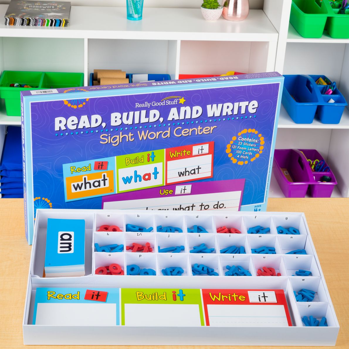 Really Good Stuff® Read, Build, And Write Sight Word Activity Center