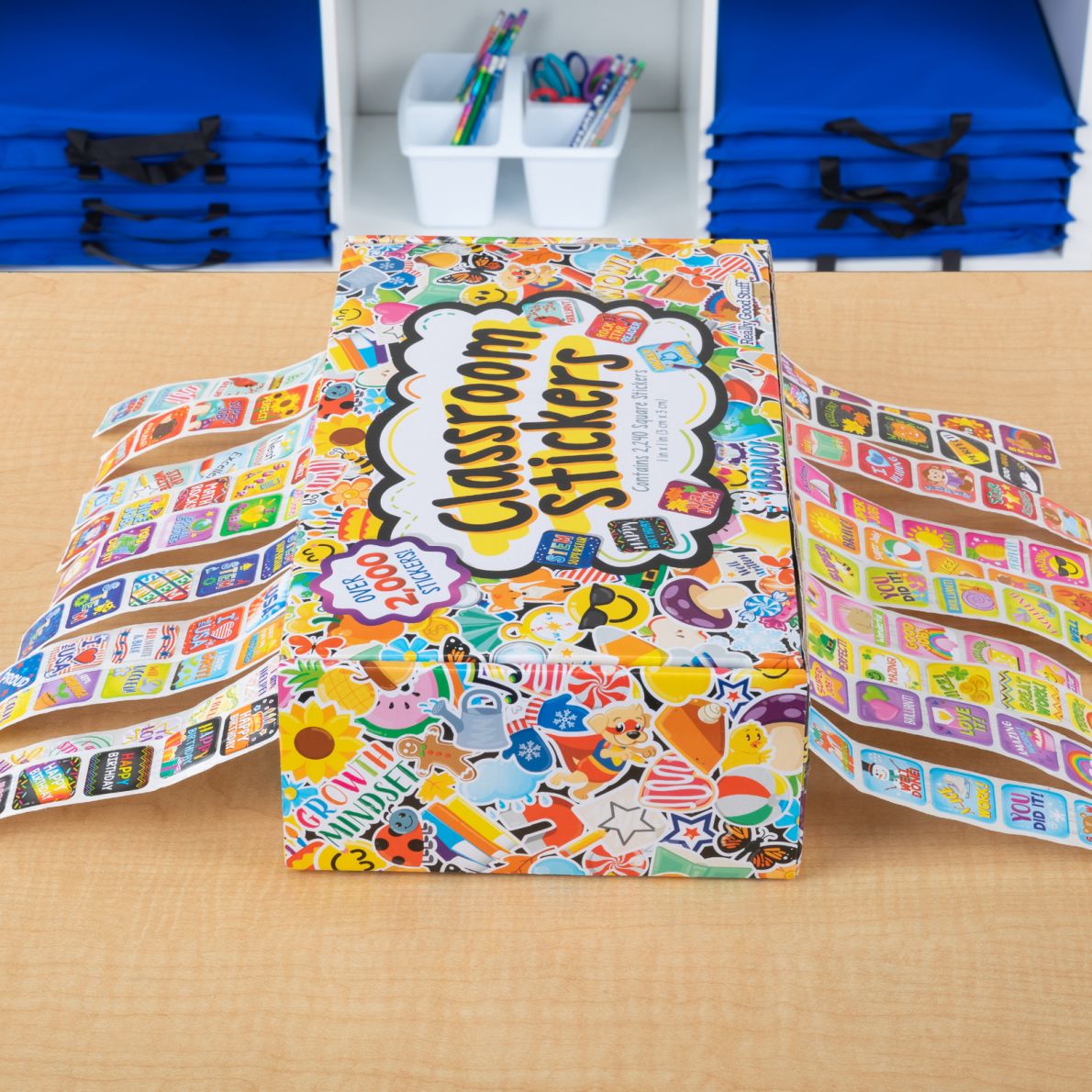 Really Good Stuff® Classroom Stickers And Storage Box 2,240 Stickers ...