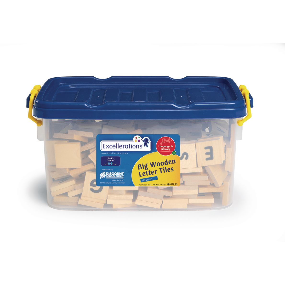 Excellerations® Big Wooden Letter Tiles - Tub of 250