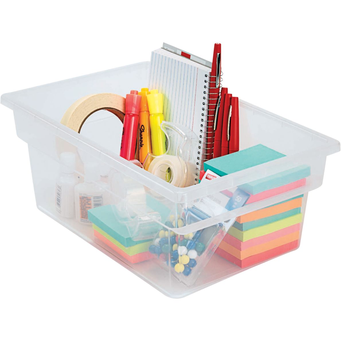 Single-Color Multi-Use Storage Bins Set Of 6
