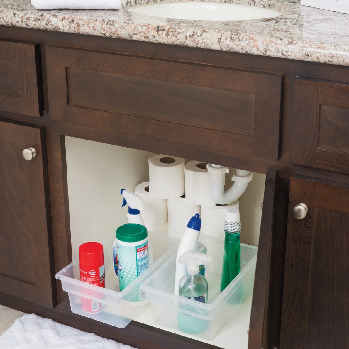 Single-Color Multi-Use Storage Bins Set Of 6