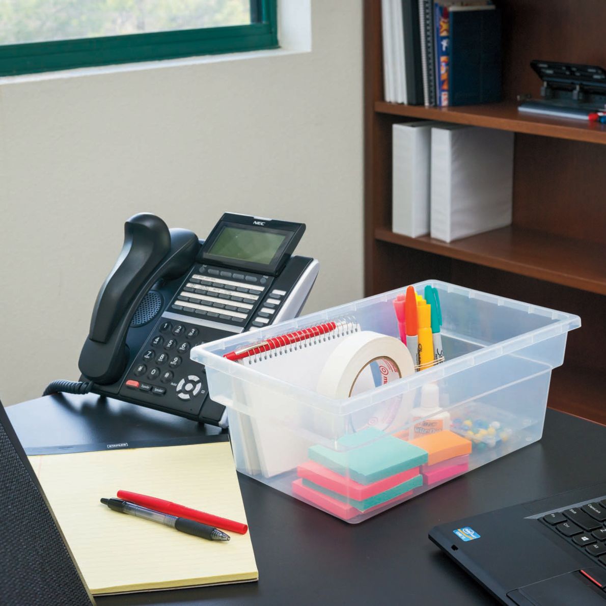 Single-Color Multi-Use Storage Bins Set Of 6