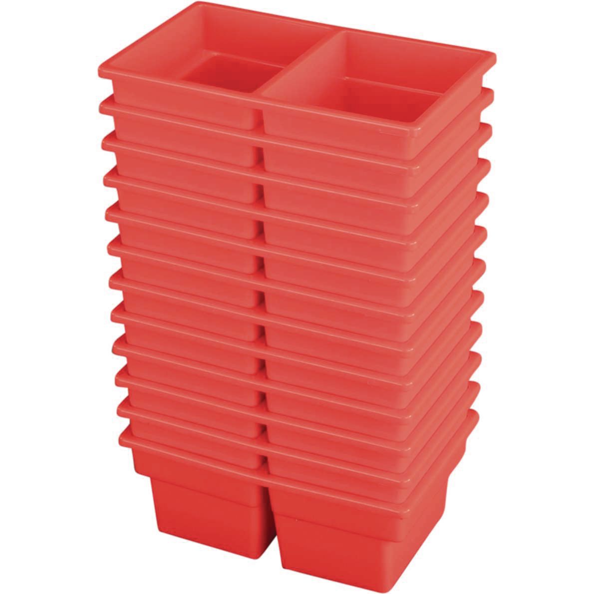 Small Two-Compartment All-Purpose Bin - Set of 12