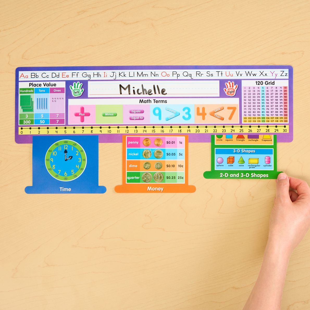 Really Good Stuff® Deluxe Math Sliders Desktop Helpers™- Set of 24